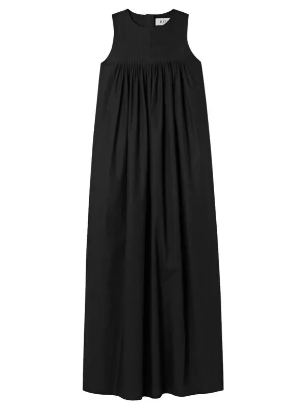 RÓHE Sleeveless Maxi Poplin Dress - Black