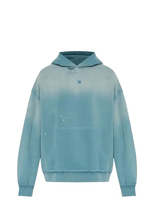 MISBHV Shadow Pocket-detail Cotton Hoodie - Blue