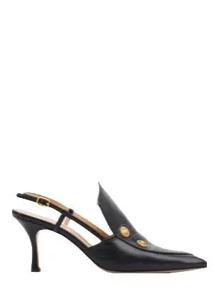 Chloé Pointed Toe Slingback High Heel Sandals - Black