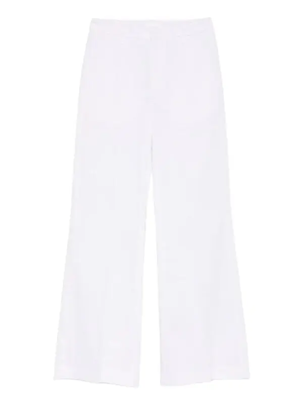 DONDUP Front Creases Straight Trousers - Bianco