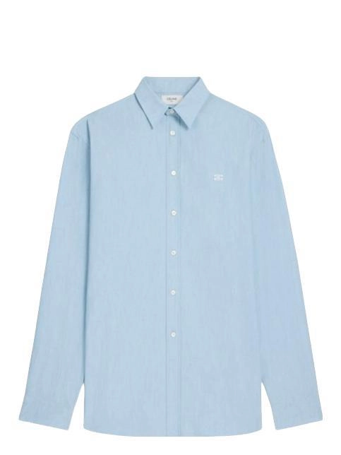 Celine Relaxed Shirt In Chambray Cotton - Blue