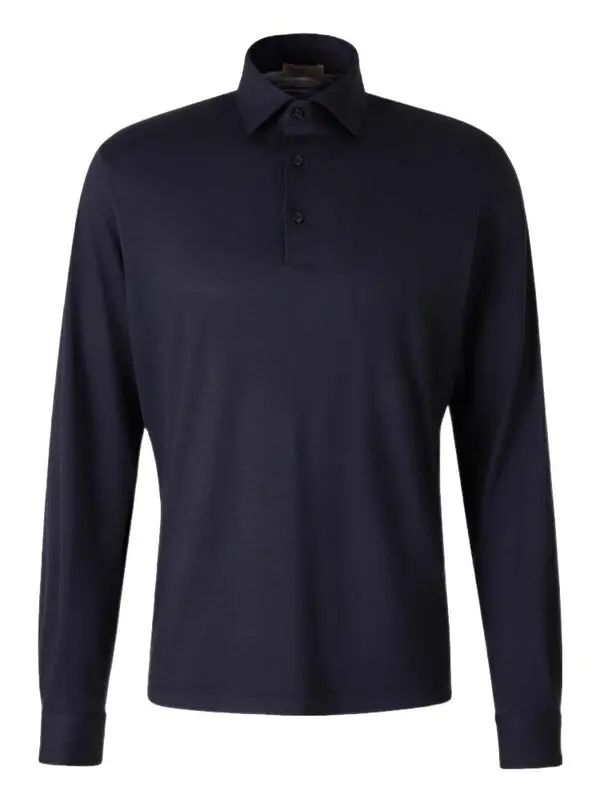 Herno Long-sleeve Polo Shirt - Navy Blue