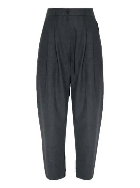 Studio Nicholson Wide-leg Double Pleated Trousers - Black