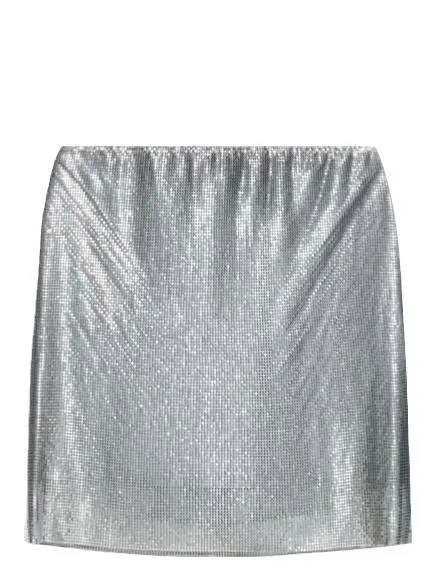 Versace Sequined Mini Skirt - Silver