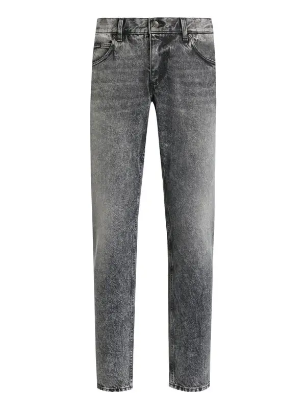 Dolce & Gabbana Vintage-wash Slim Jeans - Black