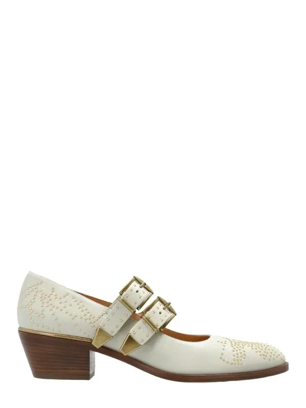Chloé Susan Buckled Pumps - White
