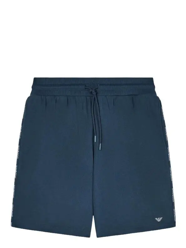 Emporio Armani Lace-up Casual Shorts - Blue-gray
