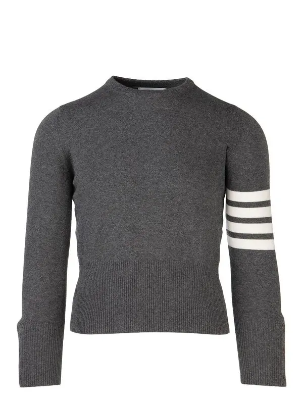 Thom Browne 4-bar Crewneck Jumper - Black
