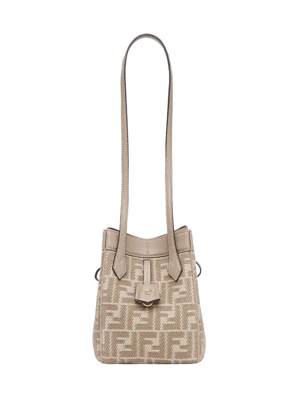 Fendi Origami Ff Jacquard Mini Shoulder Bag - Dove-grey