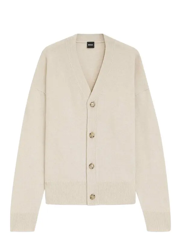 Hugo Boss Wool Cardigan - Natural Color