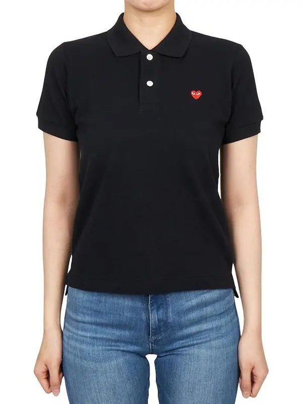 Comme Des Garçons Short Sleeve Polo Shirt - Black