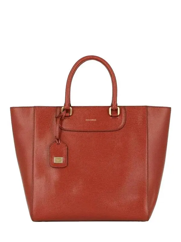 Dolce & Gabbana Logo Detail Handbag - Brown