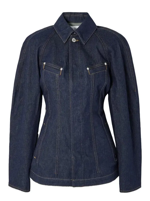 JEAN PAUL GAULTIER Paneled Denim Jacket - Indigo