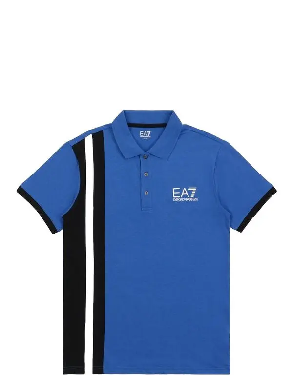 EA7 Printed Polo Shirt - Blue