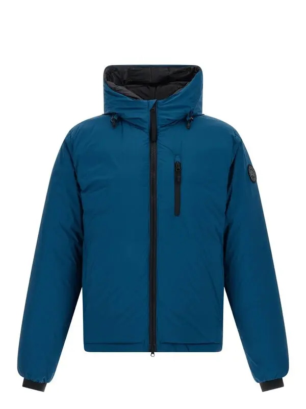 Canada Goose Lodge Down Jacket With Adjustable Hood And Drawstring Hem - Blue