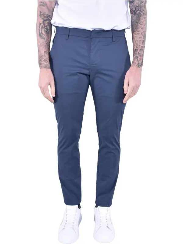 DONDUP Tailored Slacks With Belt Loops - Blue