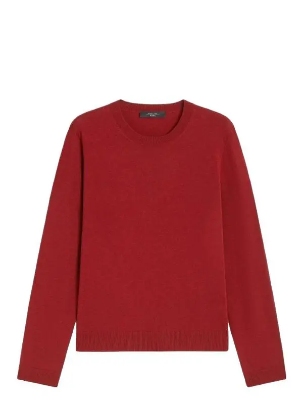 Max Mara Silk And Wool Yarn Pullover - Berry Red