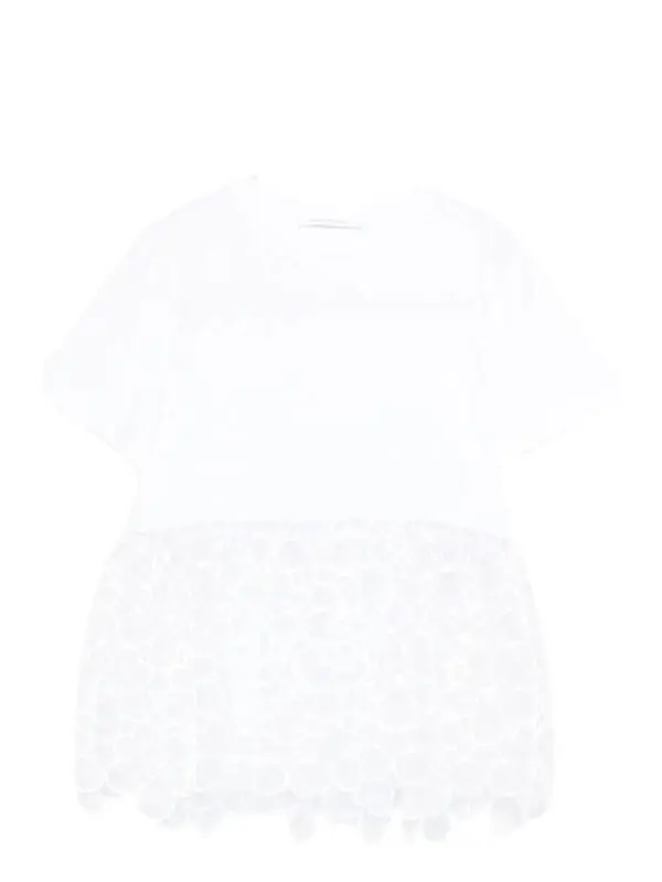 Cecilie Bahnsen Short-sleeved T-shirt With Patchwork Detail - White