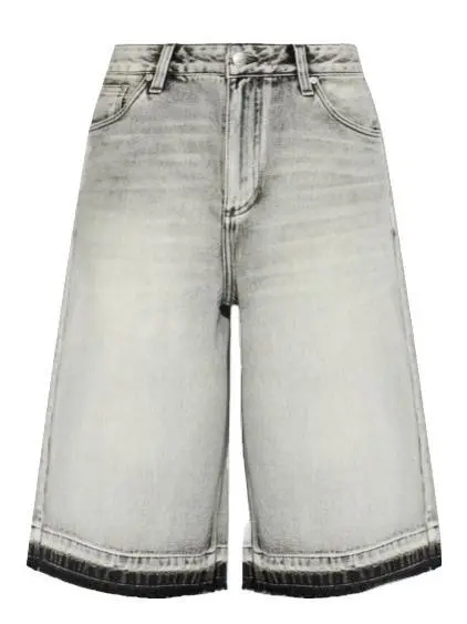 MISBHV Frayed Hem Denim Shorts - Gray