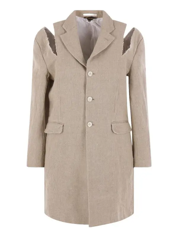 Comme Des Garçons Long Sleeve Cutout Jacket - Nude