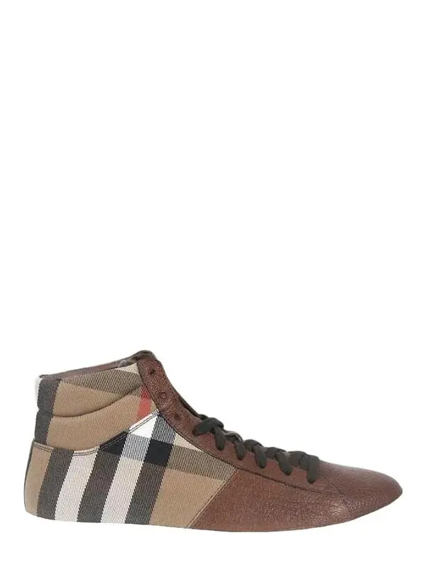 Burberry High-top Sneakers With Logo Detail - Brown