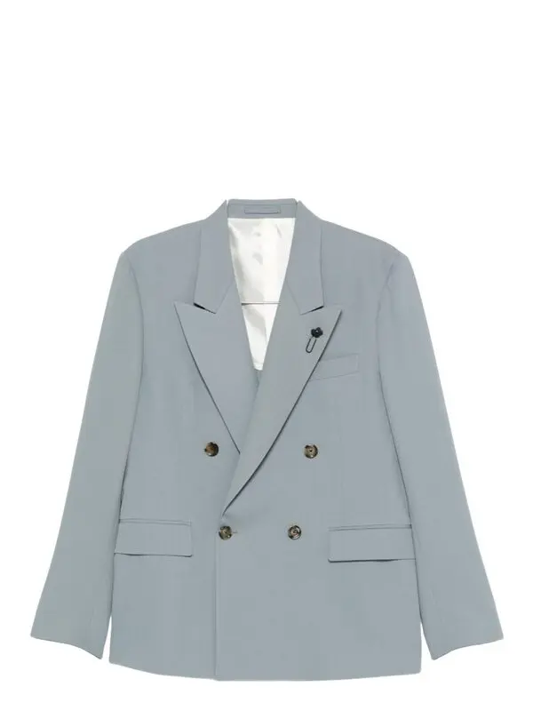LARDINI Double-breasted Blazer - Gray