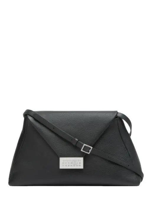 MAISON MARGIELA Logo Plaque Shoulder Bag - Black