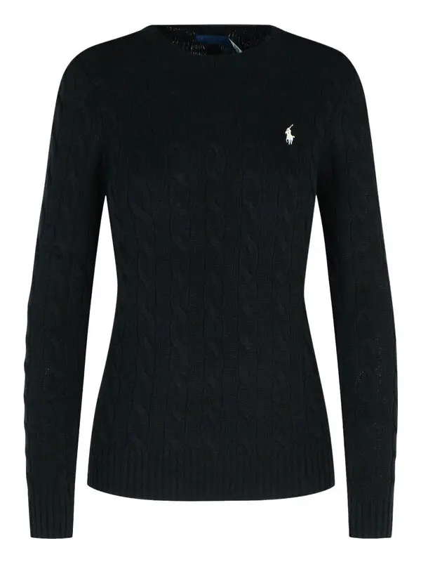 Polo Ralph Lauren Cable-knit Crew Neck Sweater - Black