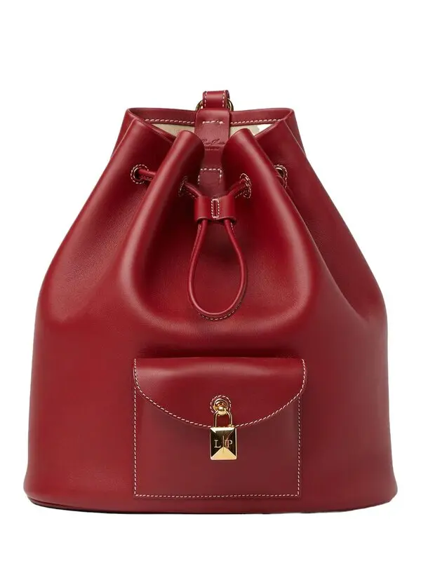 Loro Piana Extra Drawstring Backpack - Frozen Red Currant Color/sun Gold