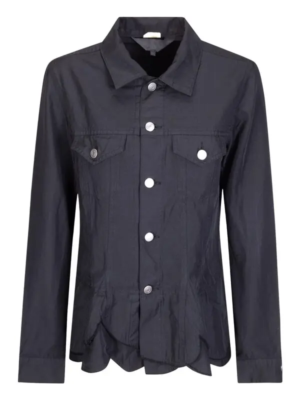 Comme Des Garçons Long Sleeve Buttoned Jacket - Black
