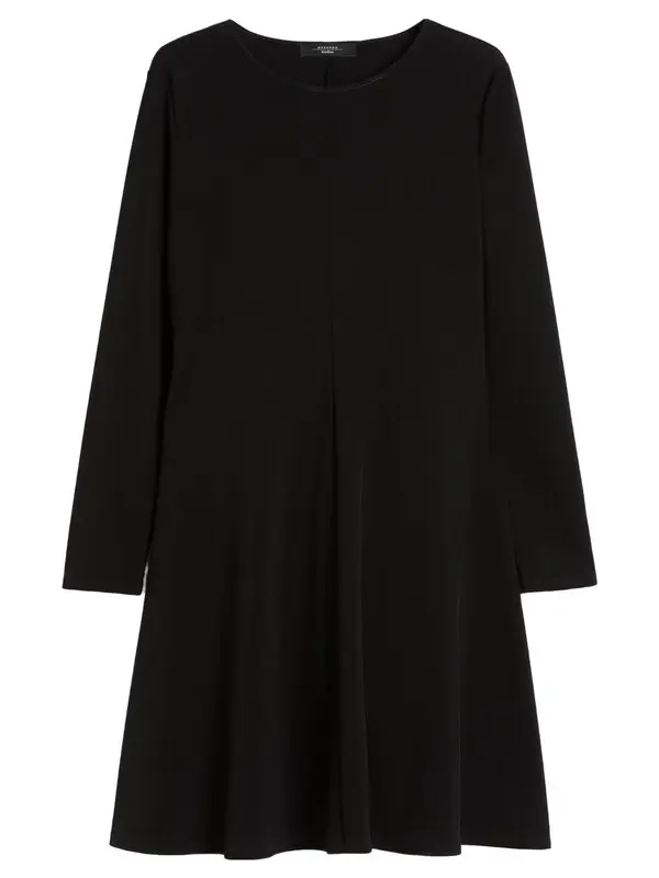 Max Mara Long Sleeve Crewneck Dress - Black