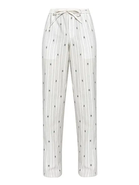 Dolce & Gabbana Vertical Stripe Trousers - White