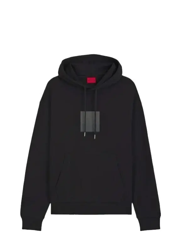 Hugo Boss Long-sleeved Hooded Sweatshirt With Logo - Black