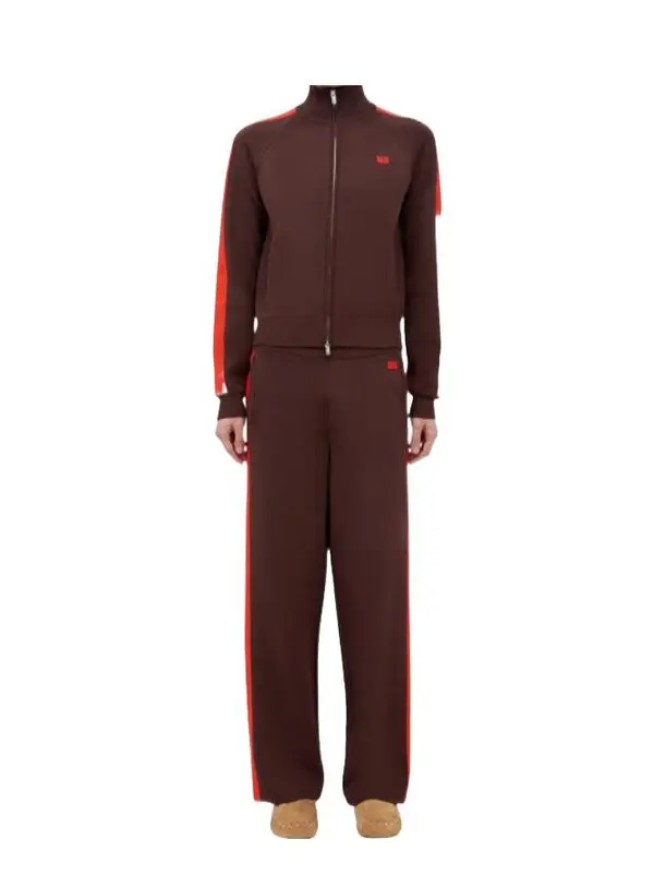 WALES BONNER Tide Crochet-trim Track Pants - Red