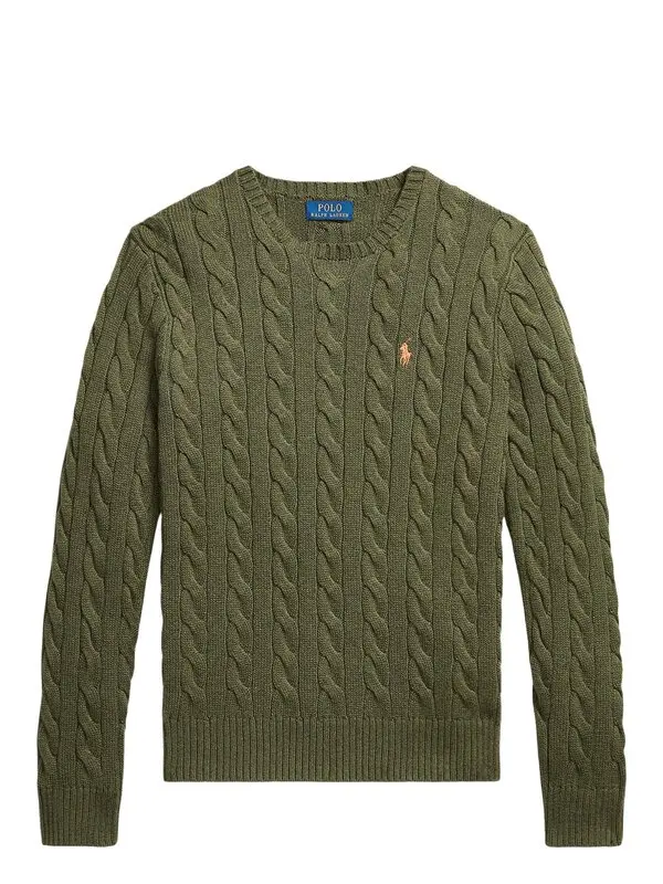 Polo Ralph Lauren Cable Knit Long Sleeve Sweater - Green
