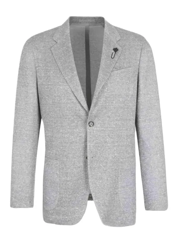 LARDINI Single-breasted Tailored Blazer - Gray