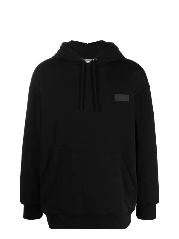 Valentino Garavani Vltn Logo Patch Relaxed Hoodie - Black