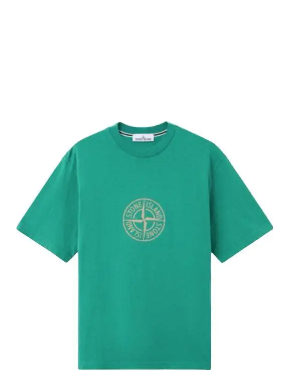 Stone Island Compass Printed Regular-fit T-shirt - Malachite
