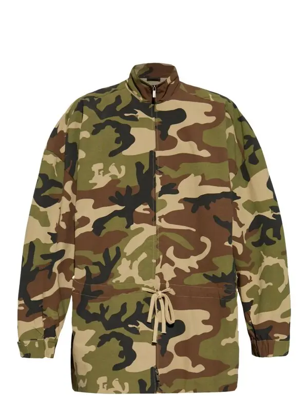 Fear Of God Camouflage Print Double-zipper Jacket - Green