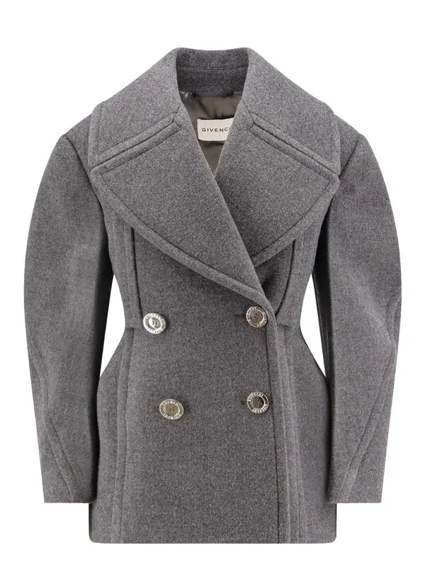 Givenchy Double-breasted Jacket With Lapel Collar - Gray