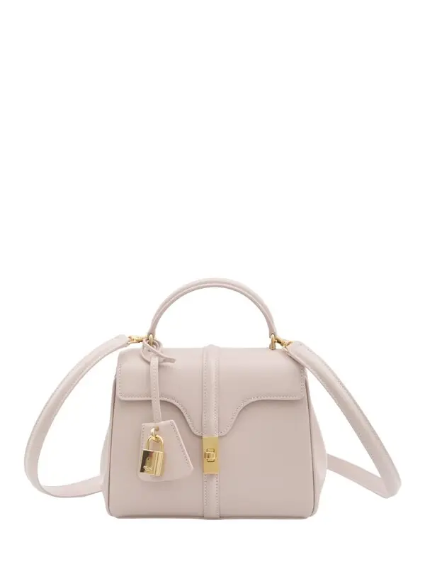 Celine Mini 16 Satinated Calfskin Bag - Nude