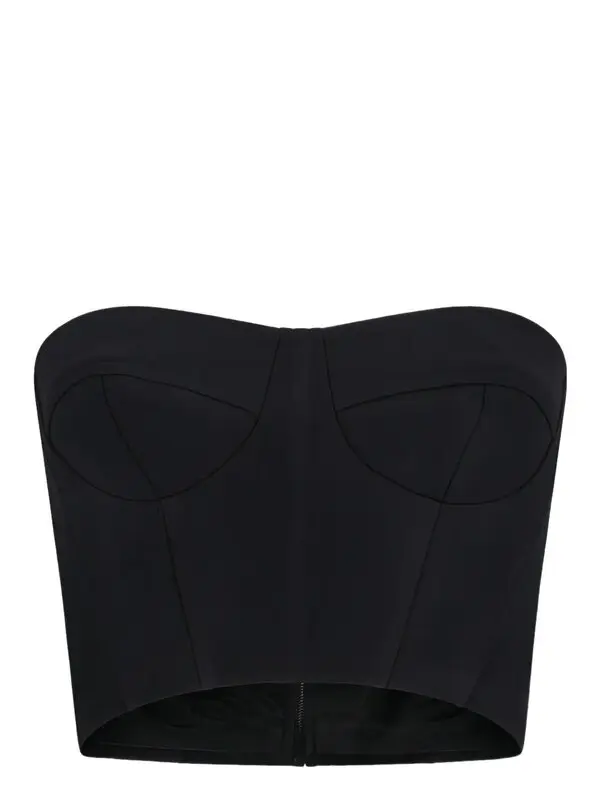 David Koma Panelled Bustier Top - Black