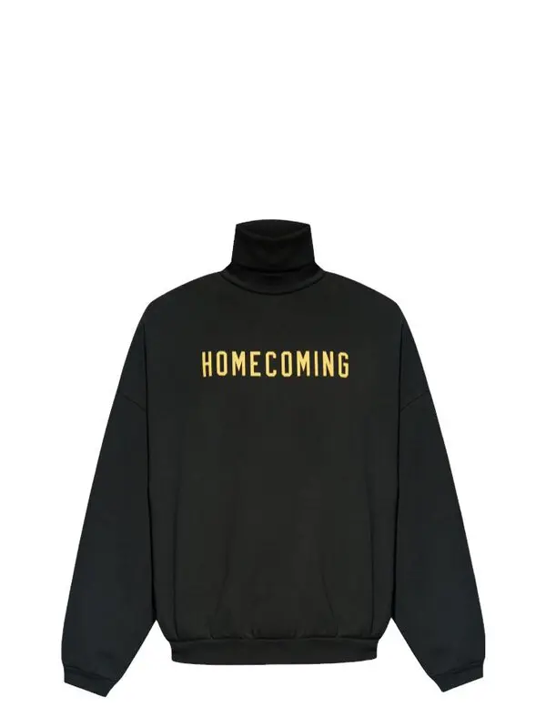 Fear Of God Slogan Printed Roll-neck Sweatshirt - Black