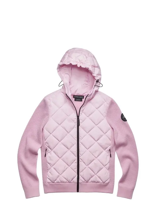 Canada Goose Hybridge Quilted Knit Hoody - Sunset Pink