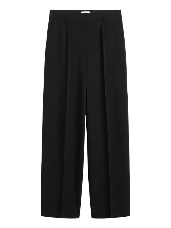 TOTEME Wide Fluid Trousers - Black