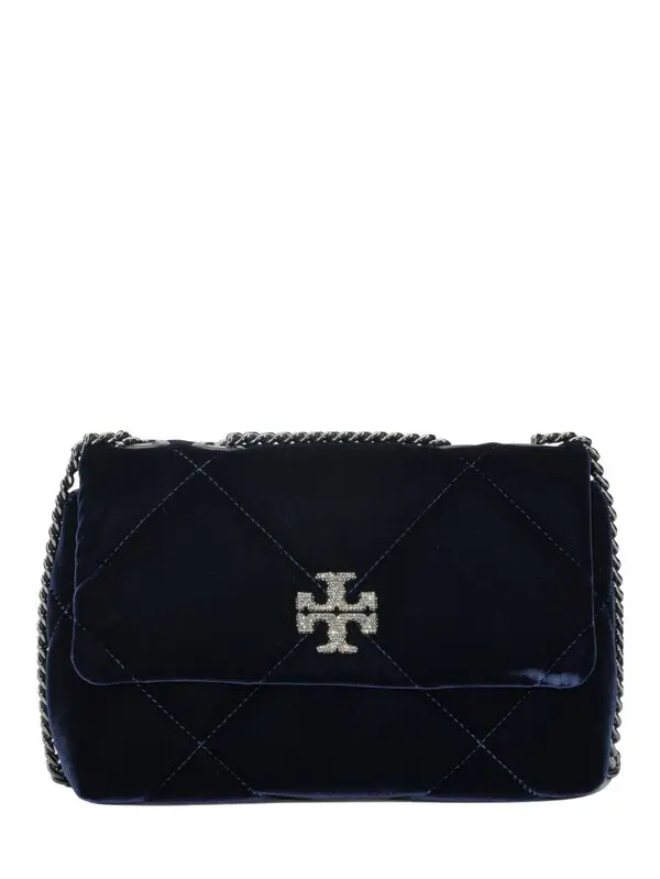 Tory Burch Small Kira Diamond Quilt Shoulder Bag - Navy