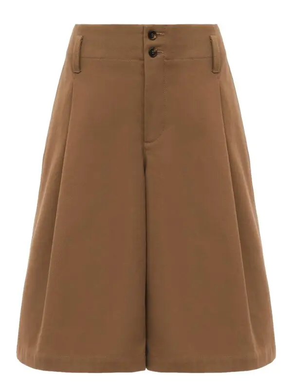 Chloé Cotton Bermuda Shorts - Mustard Brown