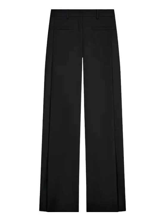 COURREGES Heritage Pleated Wide Leg Trousers - Black