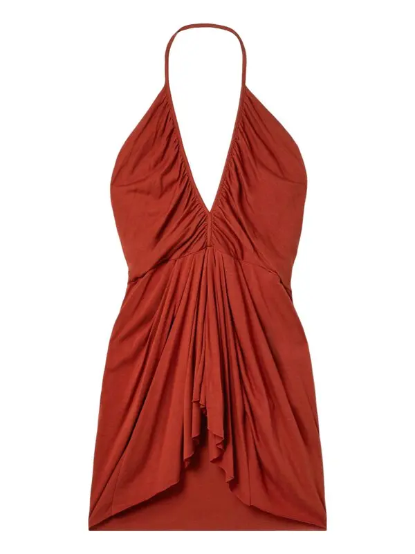 Rick Owens Backless Halter Neck Suspender Top - Red