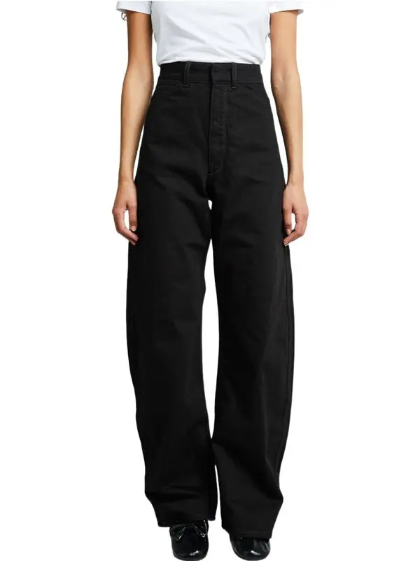 LEMAIRE High-waisted Curved Jeans - Black